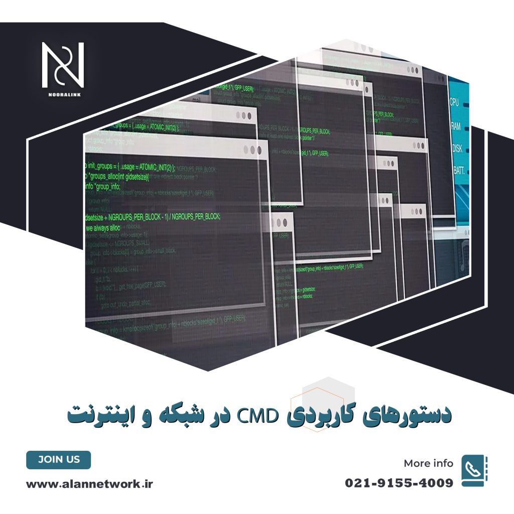 دستورهای کاربردی Cmd در شبکه و اینترنت شرکت آلان صنعت شبکه پارسیان
